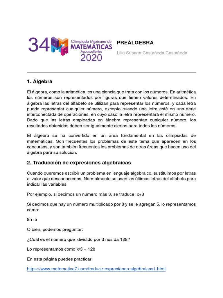 Pre Algebra | PDF | Álgebra | Números