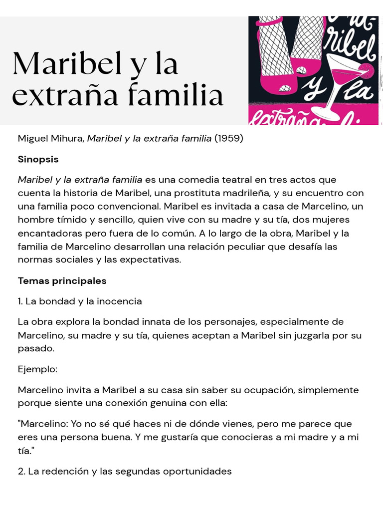Maribel y La Extraña Familia | PDF | Humor