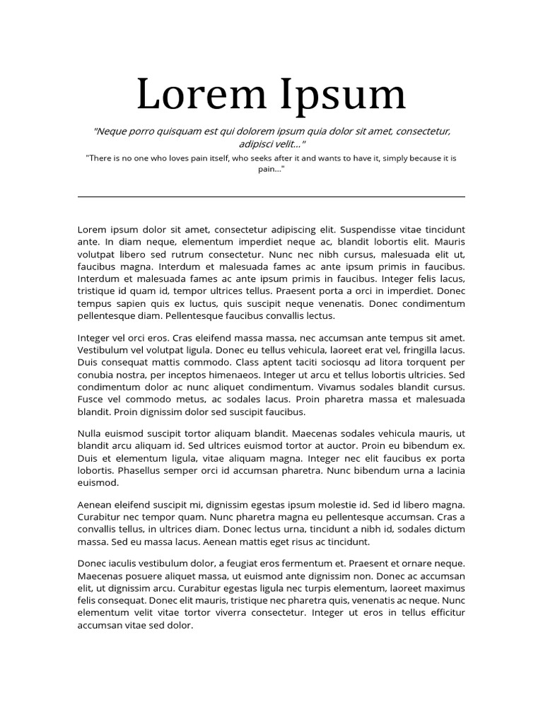 Lorem Ipsum | PDF