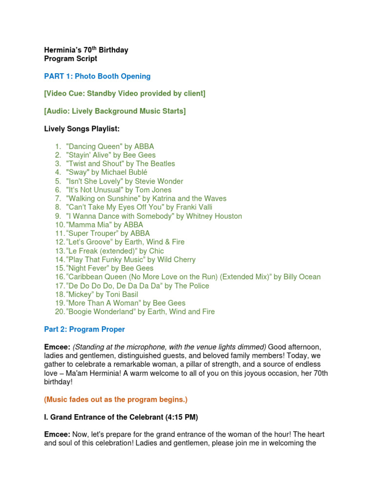 Programme Script | PDF