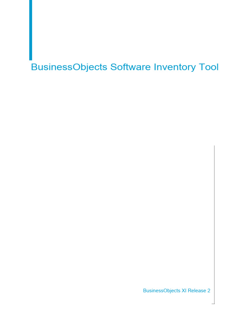 Business Objects Software Inventory Tool | PDF | Graphical User ...