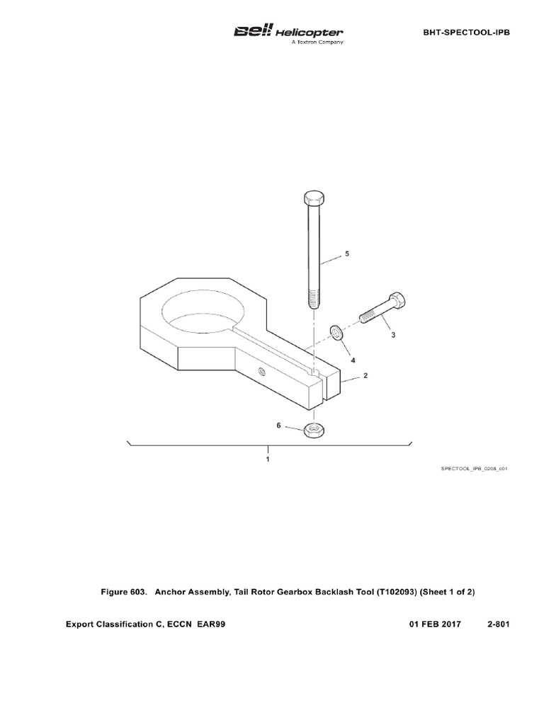 T102093 Tail Rotor Gearbox Backlash Tool Anchor Assembly | PDF