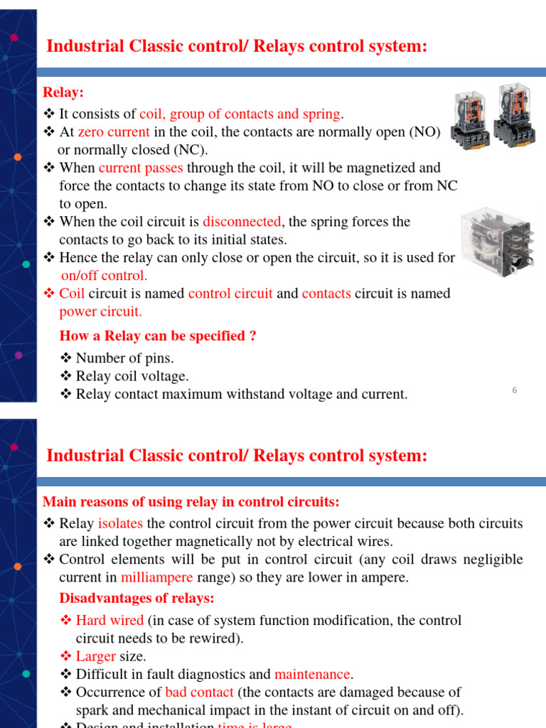 Extracted Pages From Lect - 6 - PLC - Classic - Control P | PDF | Relay | Electrical Equipment