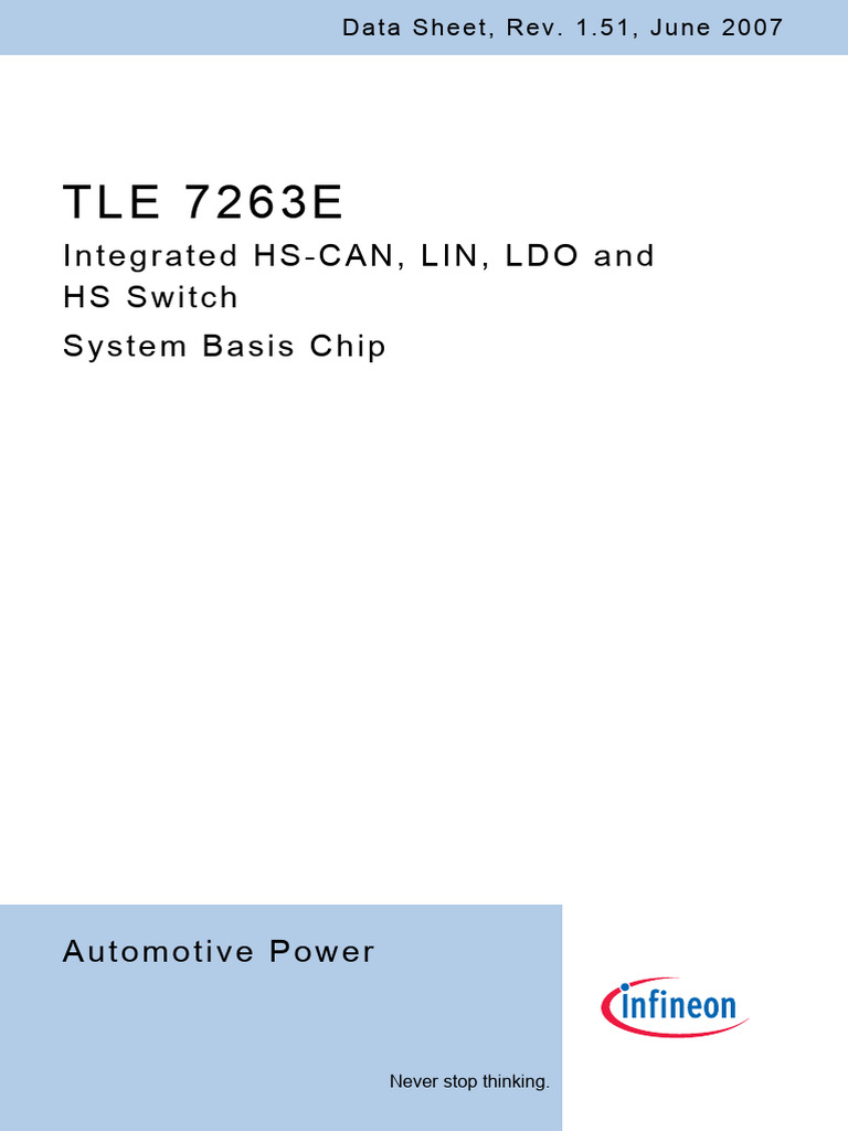 TLE7263E | PDF | Electronics | Manufactured Goods