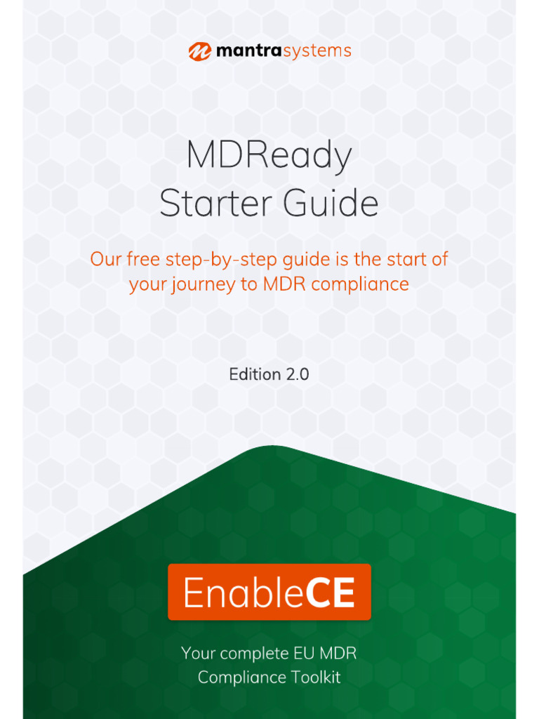 MDR-Ready Starter Guide-Edition 2.0 | PDF