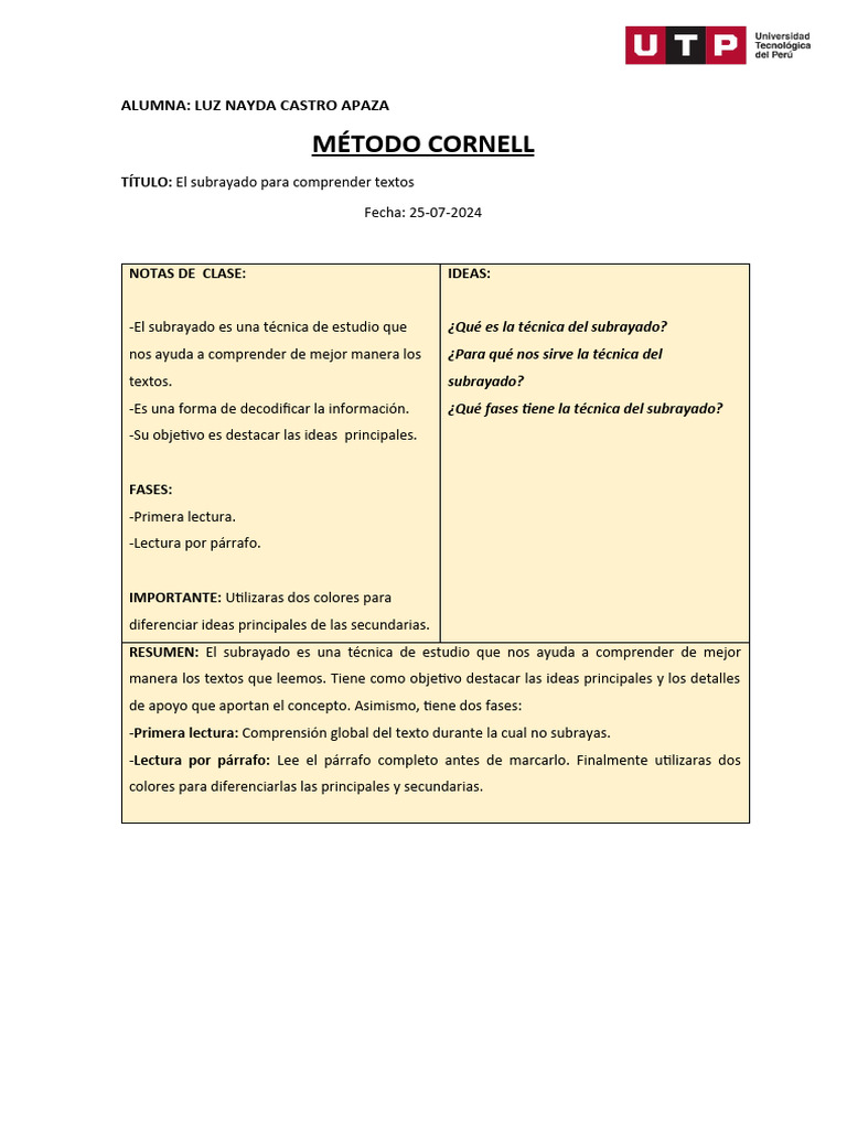 Metodo de Cornell | PDF