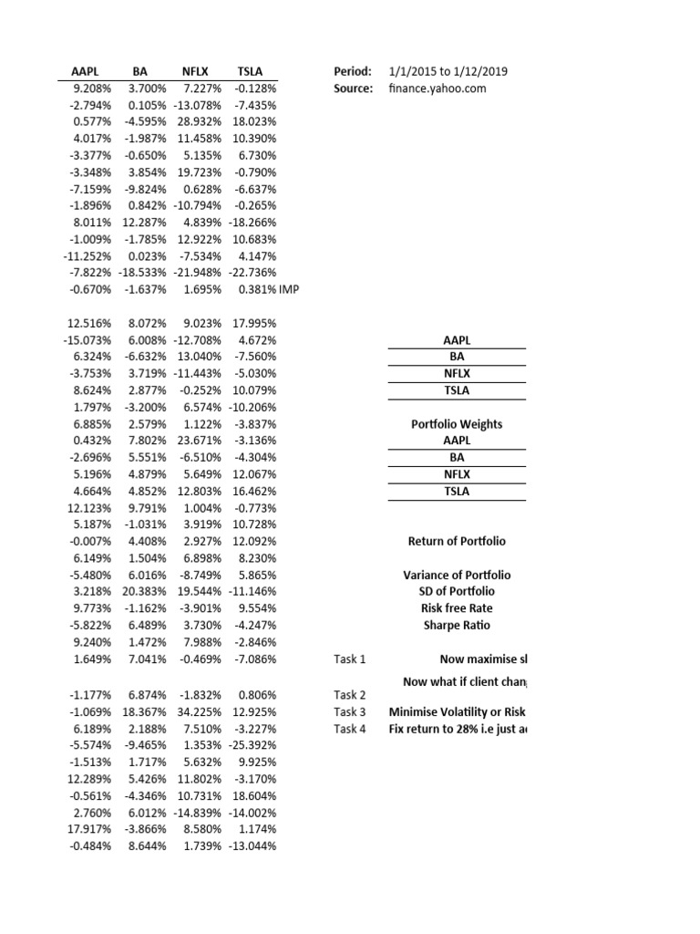 Portfolio Optimisation | PDF | Matrix Theory | Linear Algebra