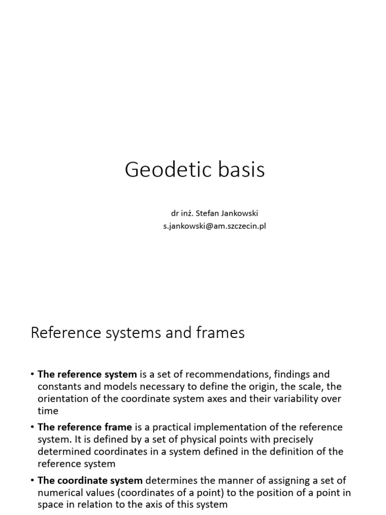 Aw2 - Reference System | PDF | Latitude | Geodesy