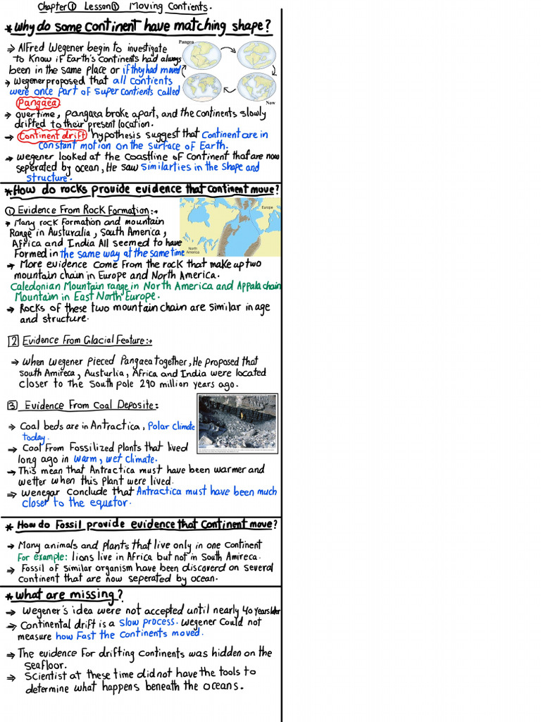Chapter 1 Lesson 1 Moving Continents | PDF