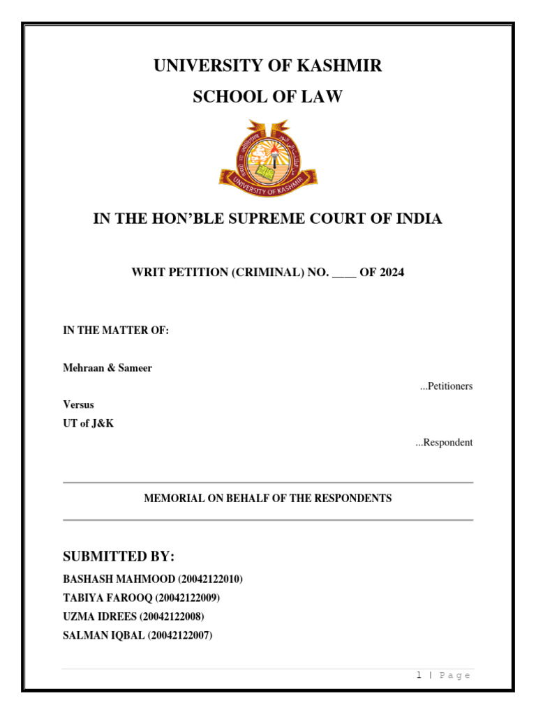 Moot Court Respondent 7-10 | PDF | Crimes | Crime & Violence