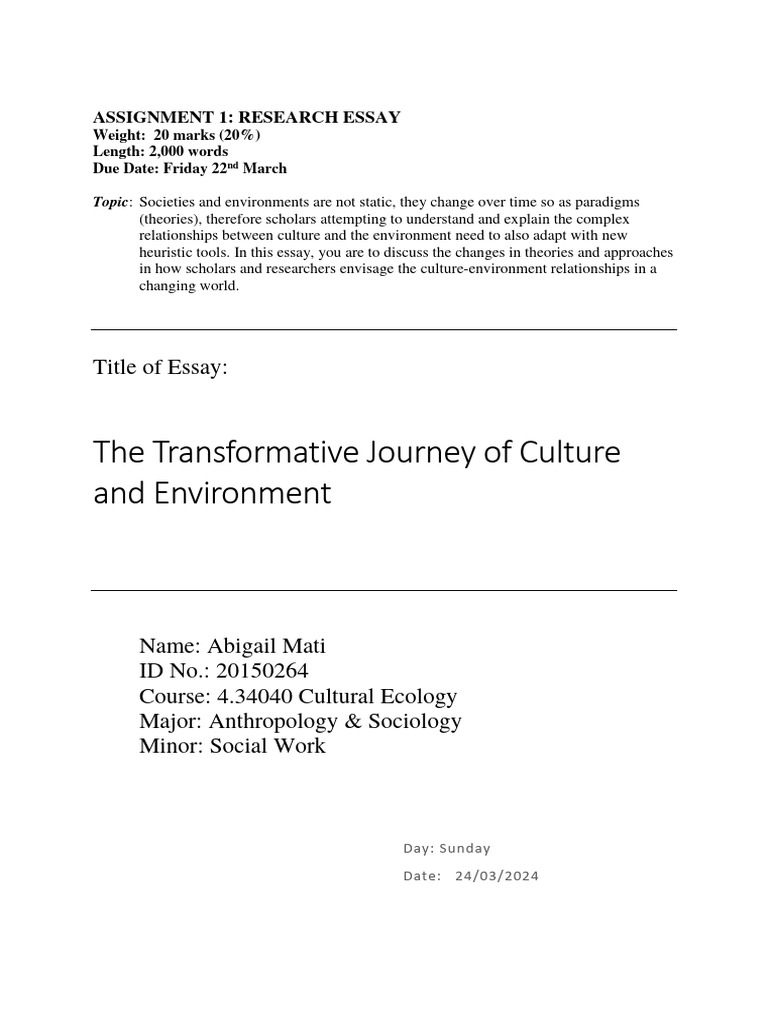 Assignment 1 | PDF | Sociocultural Evolution | Evolution