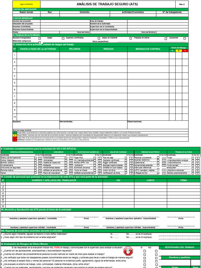 PLOM-SSOMA-E002.F1 Formato ATS Rev. 04 | PDF