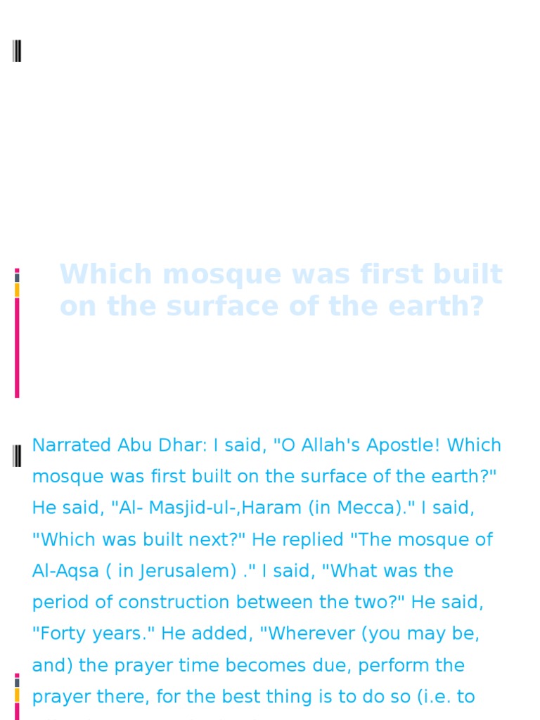 Which Mosque Was First Built On The Surface | PDF