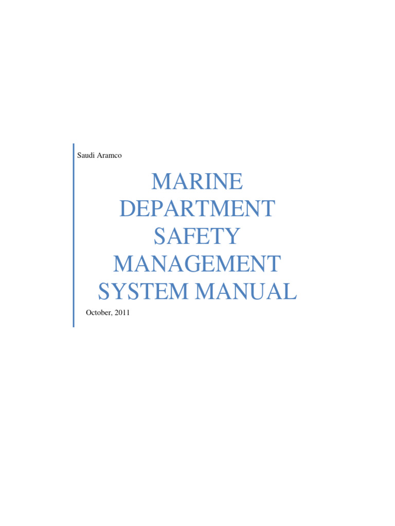Marine Safety Management System | PDF | Safety | Risk Assessment