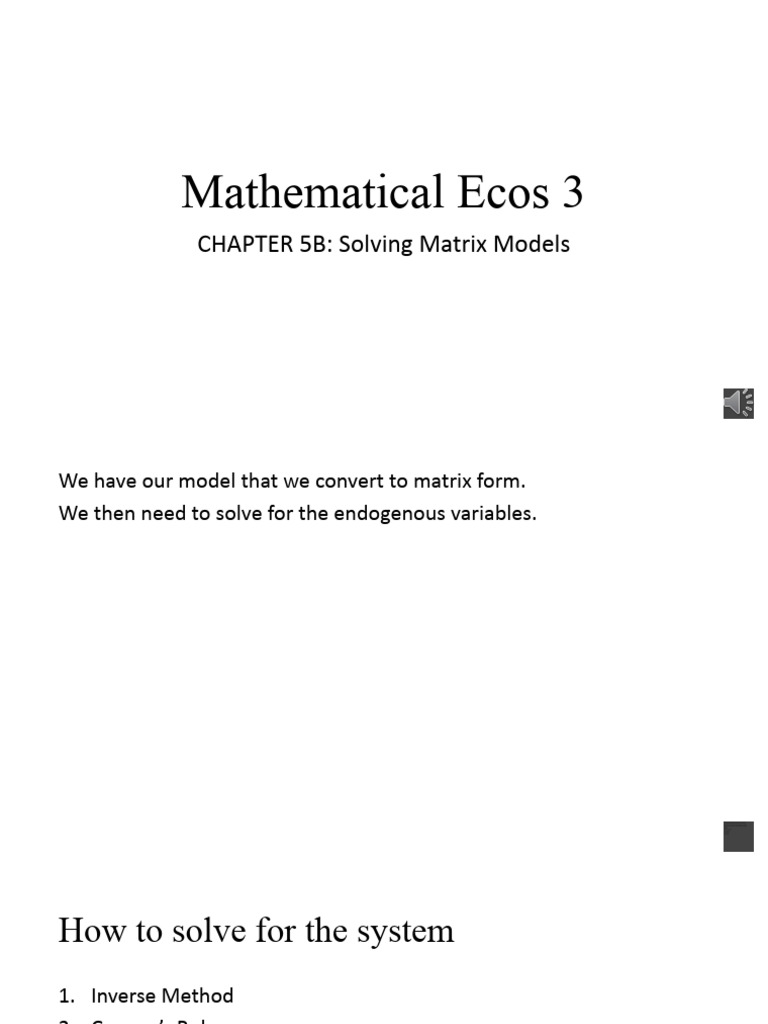 Matrix Solutions for Economists | PDF | Matrix (Mathematics) | Abstract ...