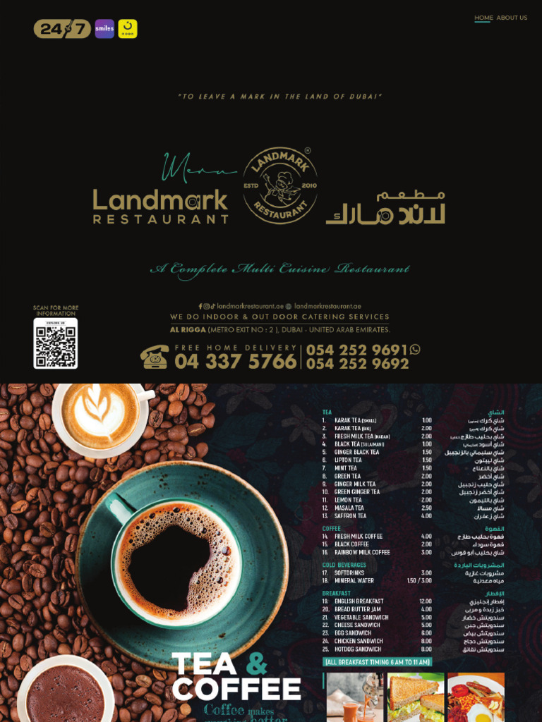Landmark Menu New (Single) | PDF