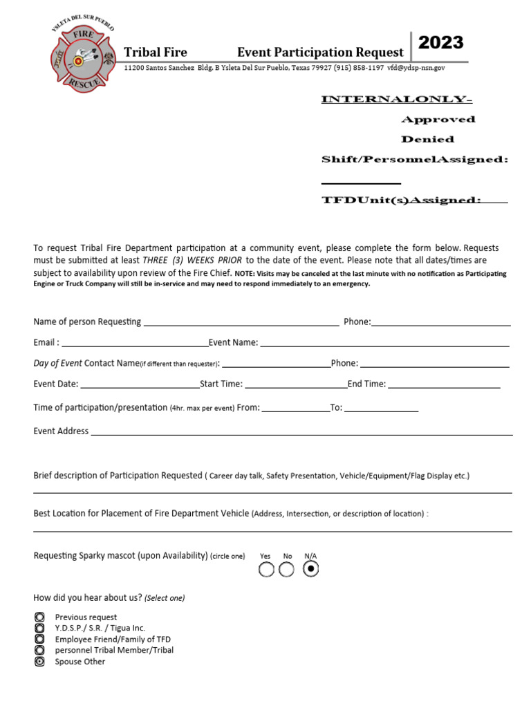 Participation form | PDF