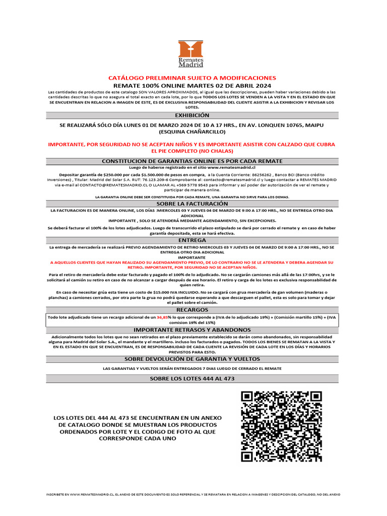 Catalogo Remate 02 de Abril 2024 Dig | PDF | Bienes manufacturados