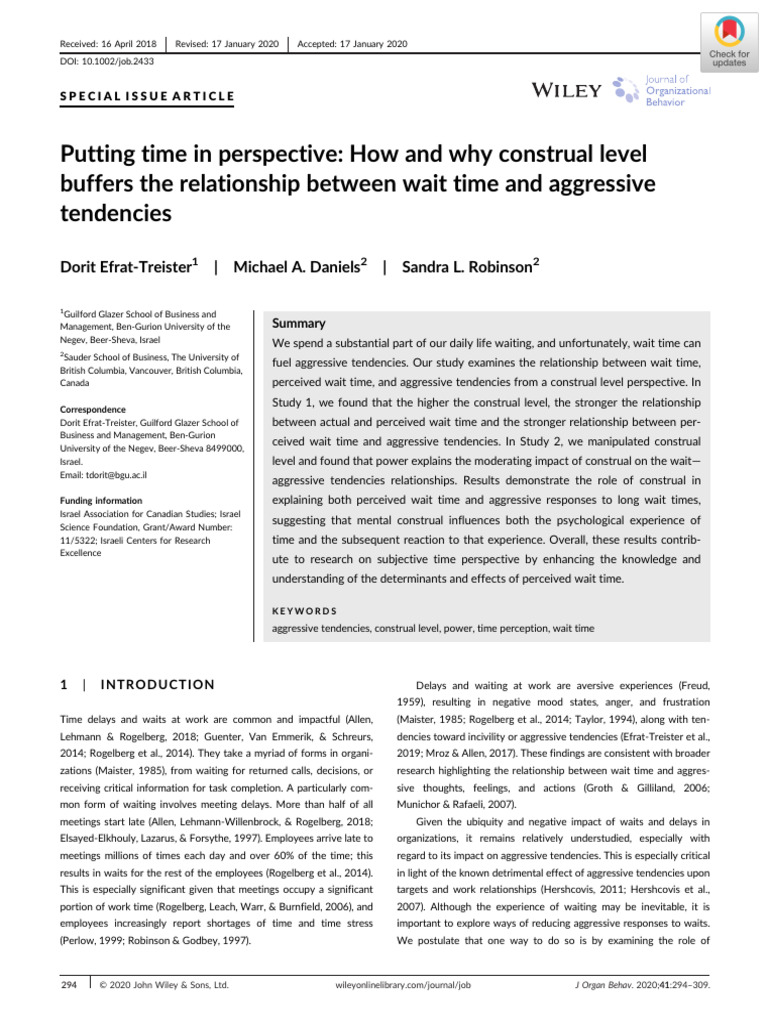 Time and Aggressive | PDF | Aggression | Psychology