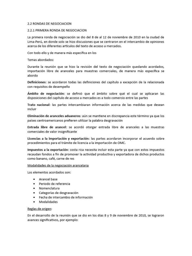 TLC Costa Rica Peru | PDF | Arancel | El comercio internacional