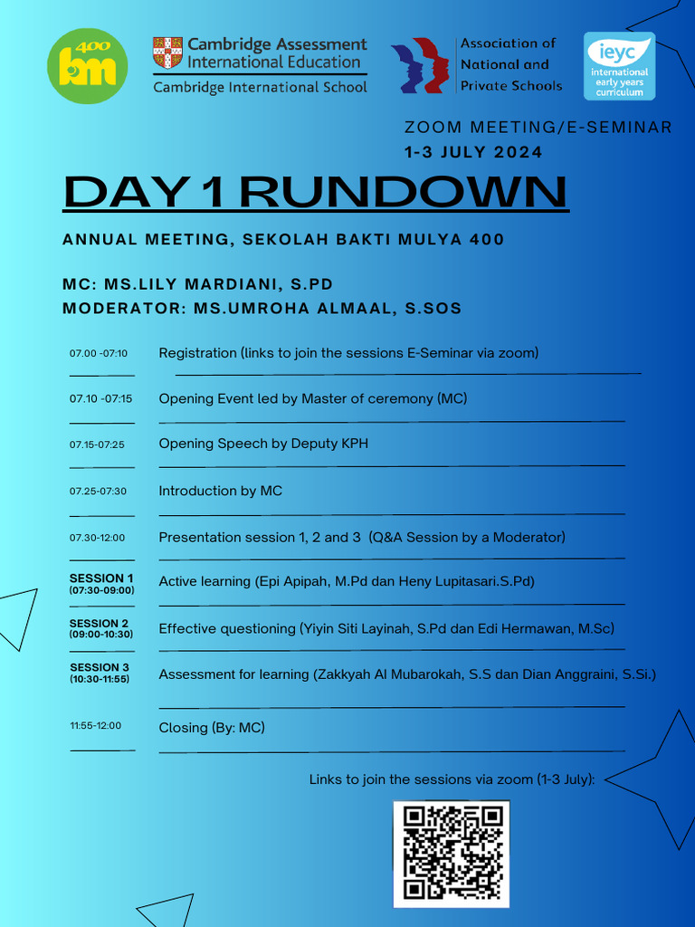 Run Down E-Seminar BM 400-2024 | PDF | Learning | Behavior Modification