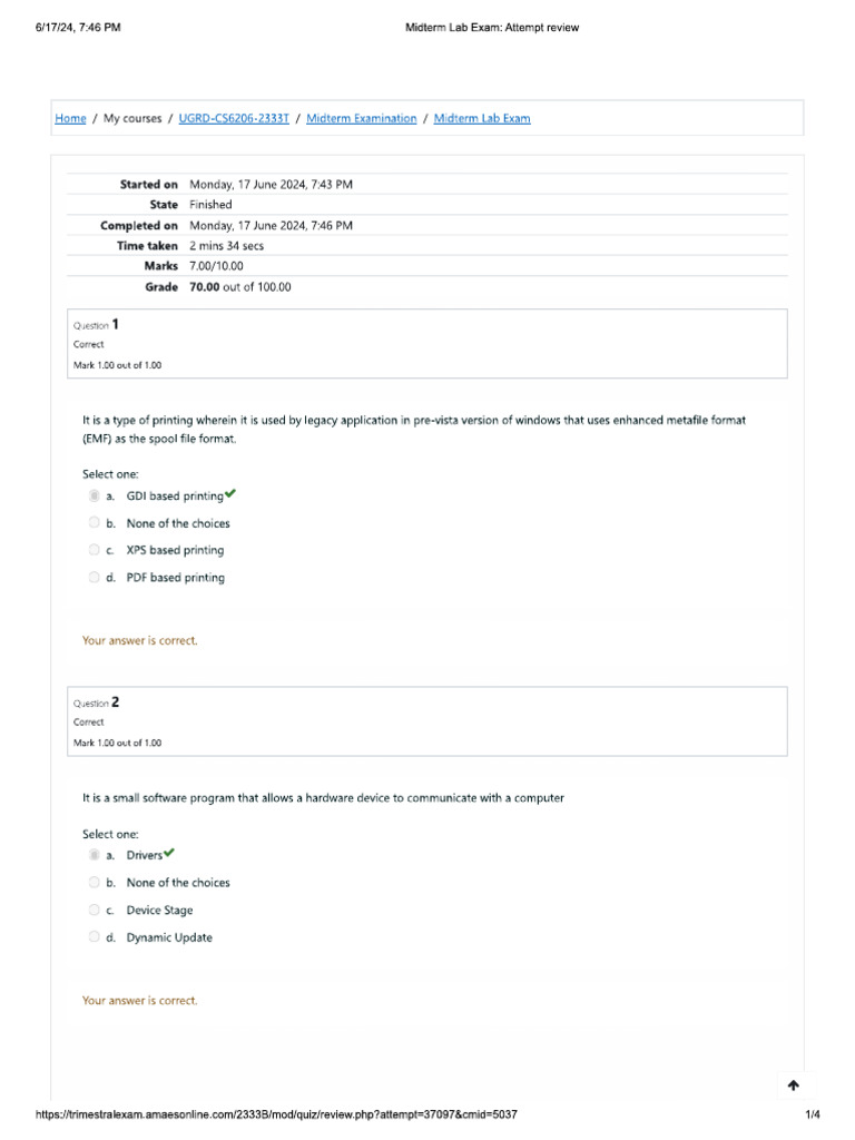 Principles of Operating Systems and Its Applications Mid Lab Exam | PDF
