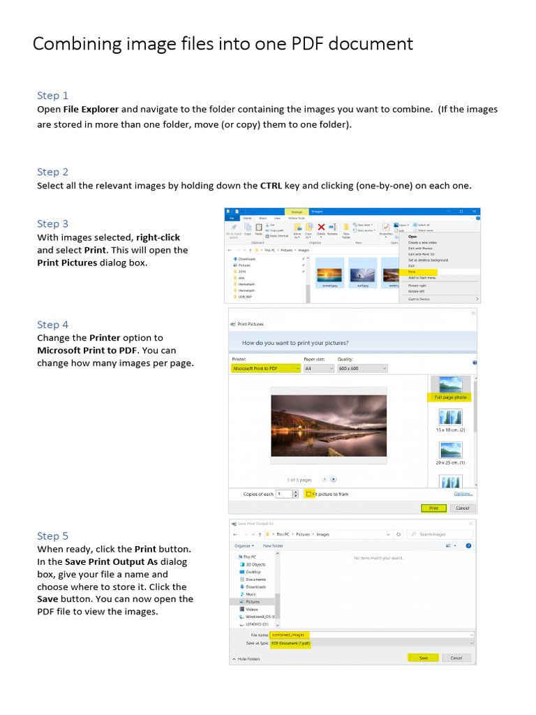 Combine Images To PDF | PDF