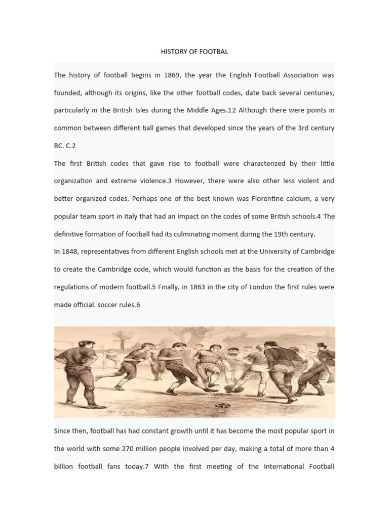 History of Footbal | PDF | Association Football | Sports