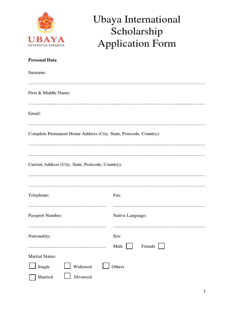 Copy-Application Form UIS 5 | PDF | Academic Degree | Bachelor's Degree