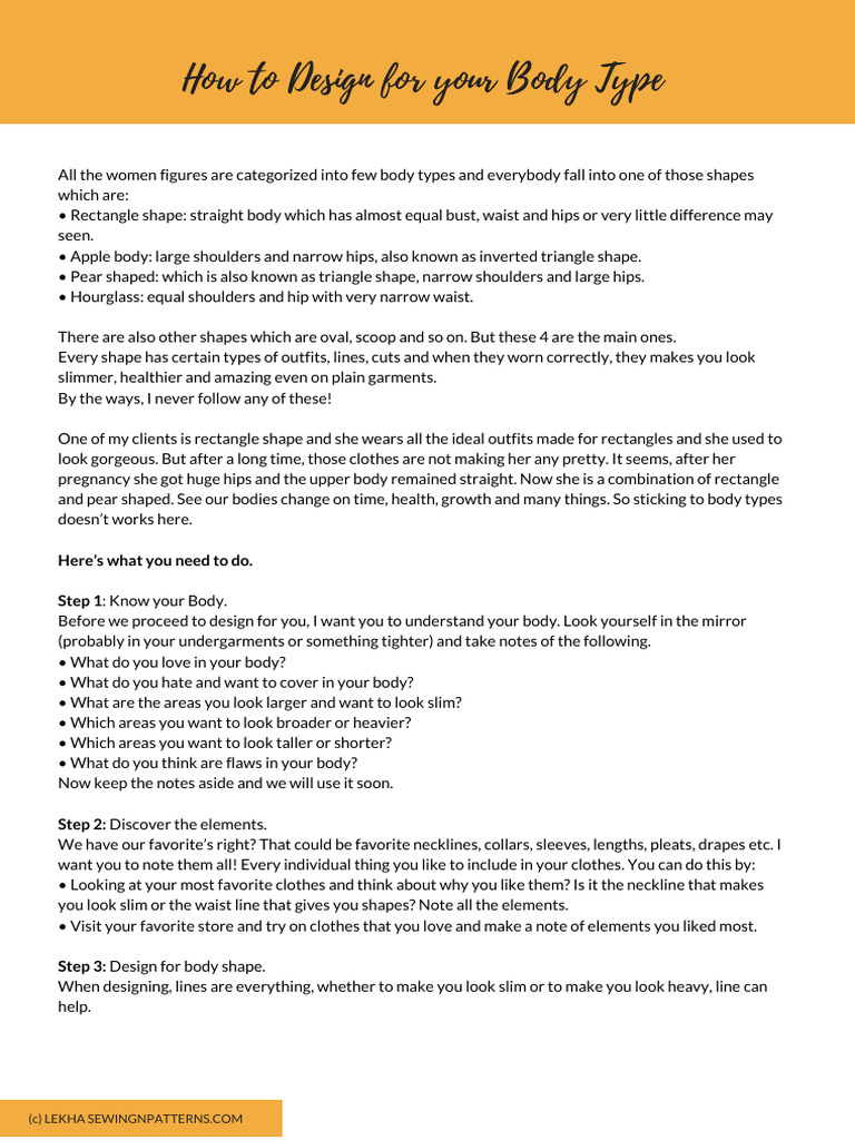 DYOC 2 How To Dress Your Body Type | PDF | Waist | Clothing