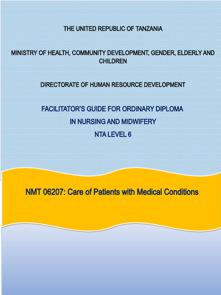 NMT 06207 Care of Patient With Medical Conditions-1 | PDF | Respiratory Diseases | Bronchitis