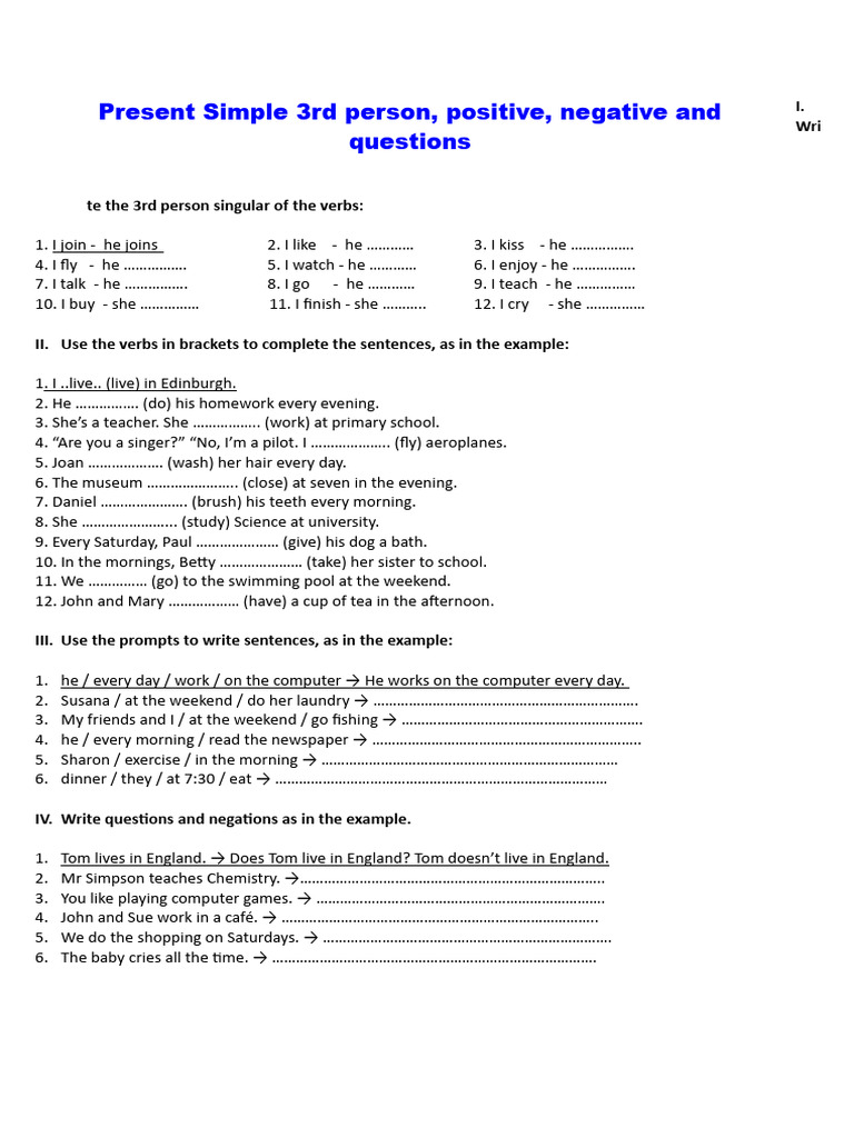 Simple Present Extra Elementary | PDF | Language Mechanics | Syntax