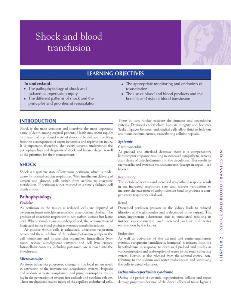 Understanding Shock in Surgical Patients | PDF | Shock (Circulatory ...