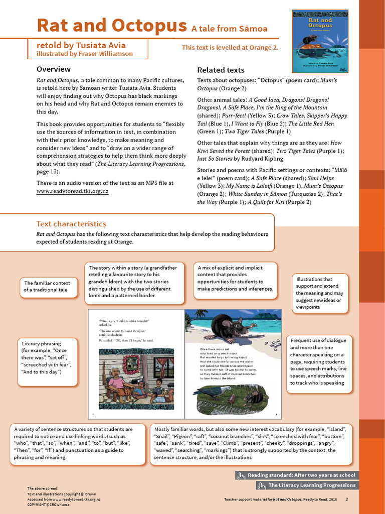 Rat and Octopus TSM | PDF | Reading Comprehension | Learning