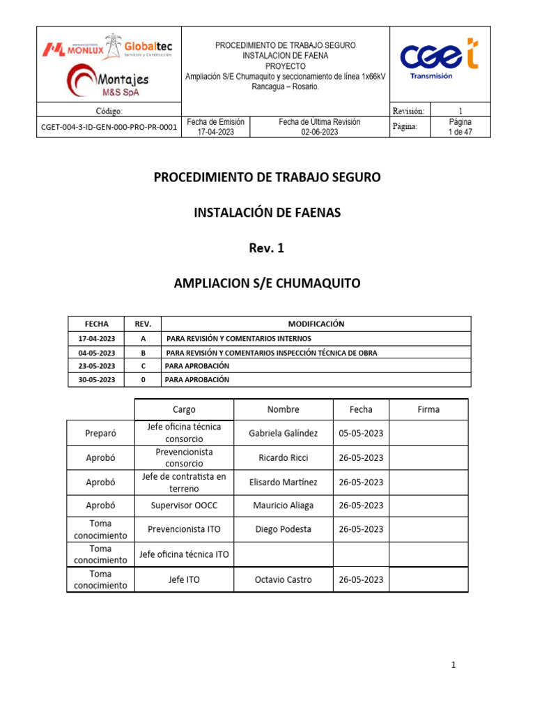CGET-004-3-ID-GEN-000-PRO-PR-0001 Rev.1 | PDF