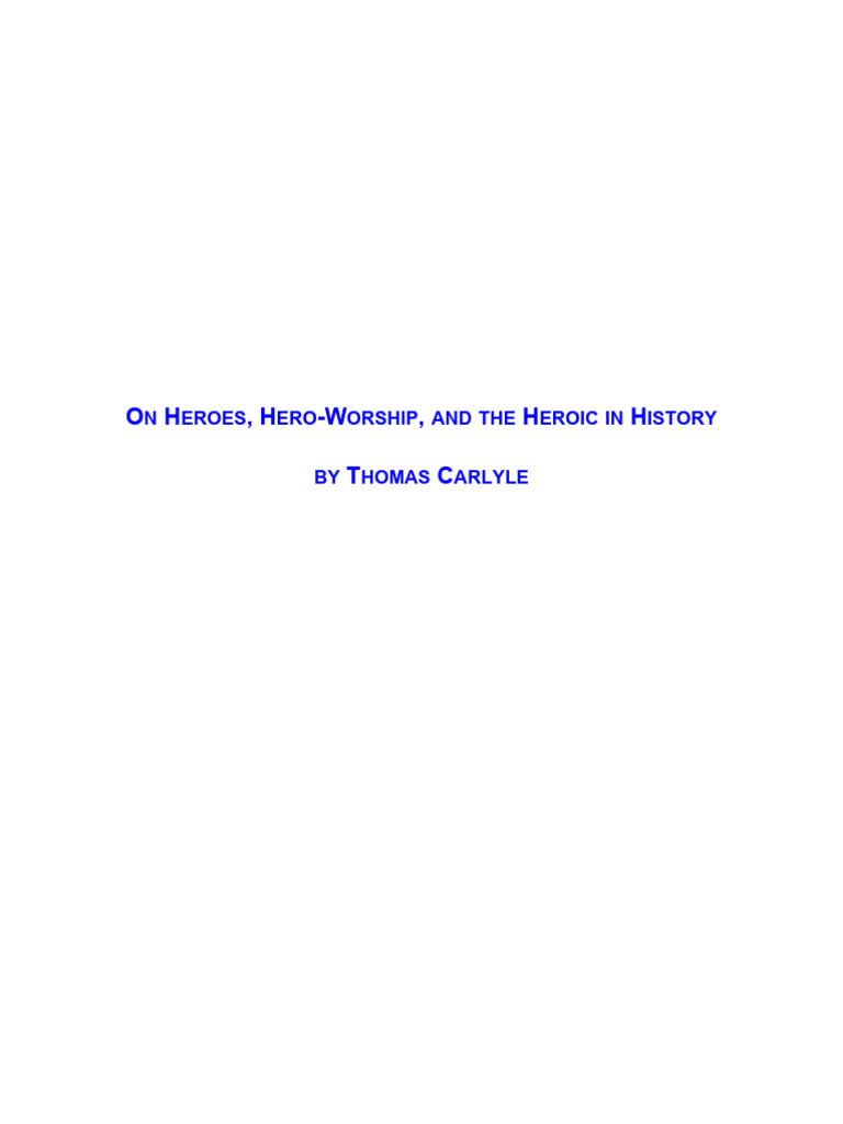 Hero As Prophet by Thomas Carlyle | PDF | Muhammad | Hero
