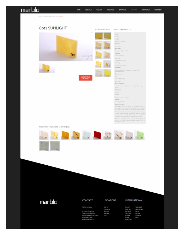 Marblo - Spec Sheet | PDF