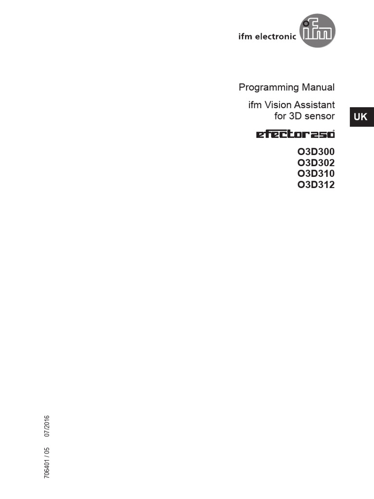 O3D300 Sensor Programming manual-EN | PDF | Ip Address | Software