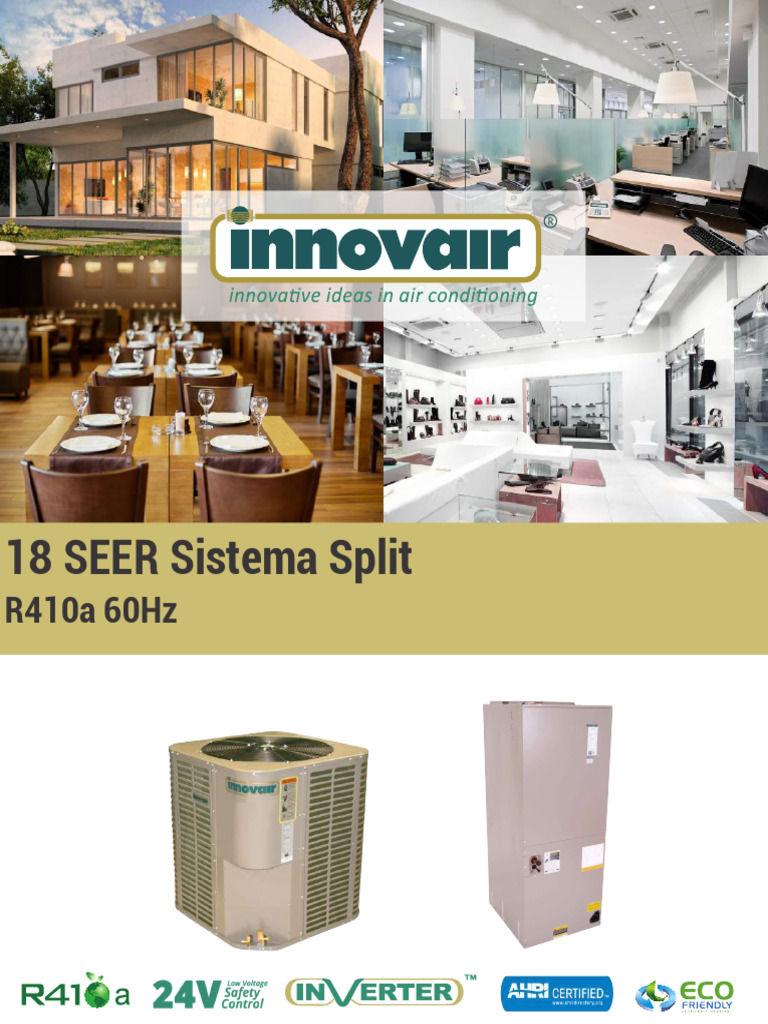 Innovair DEV-VEV 18 SEER Inverter System Brochure Spanish | PDF ...