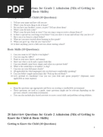 Middle School Interview Questions | PDF | Human Nature | Schools