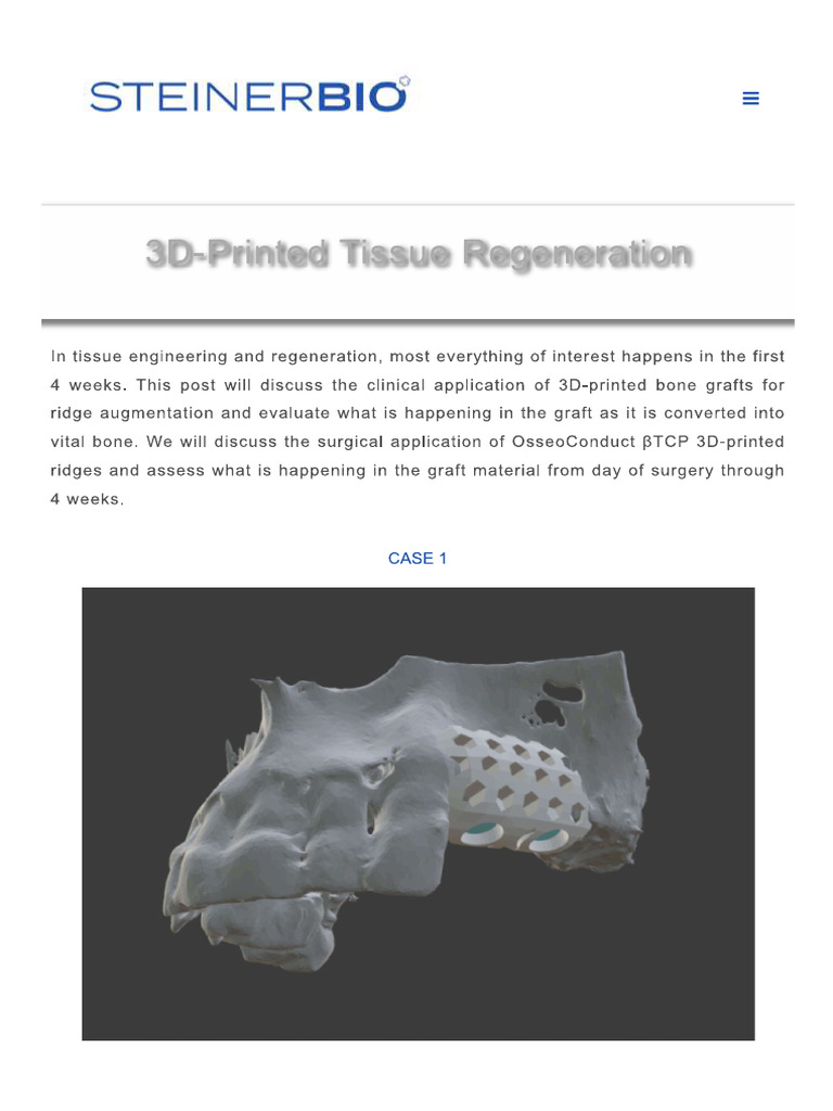 3d Printed Tissue Regeneration | PDF
