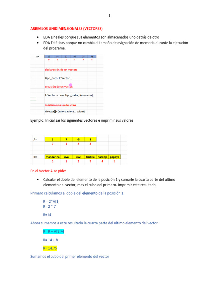 Arreglos Unidimensionales | PDF | Programación de computadoras | Ingeniería de software