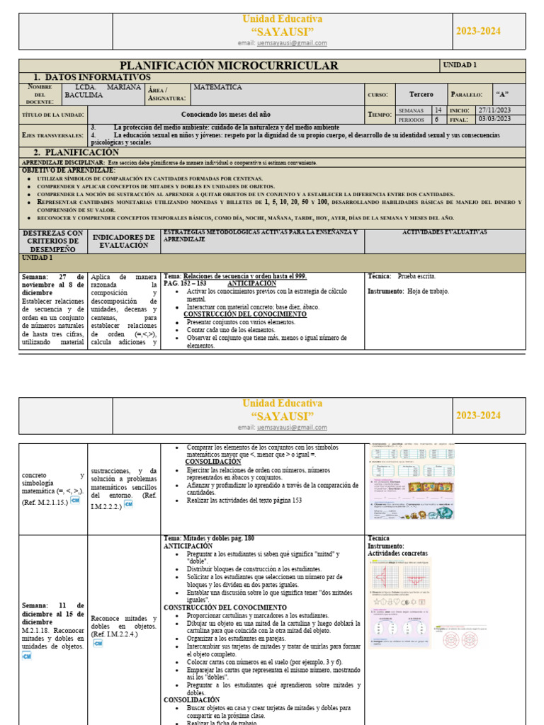 Pud Matematica Segundo Trimestre | PDF | Moneda | Sustracción