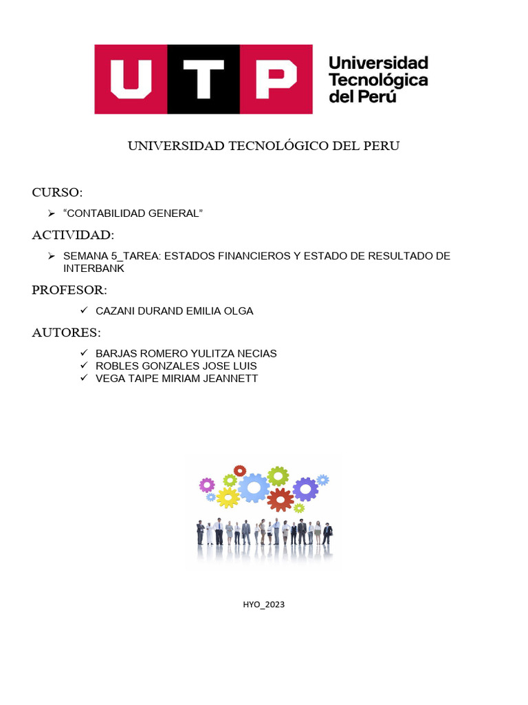 (ACV-S05) Tarea Académica 1 (1) CONTA GENERAL | PDF | Bancos | Hoja de balance