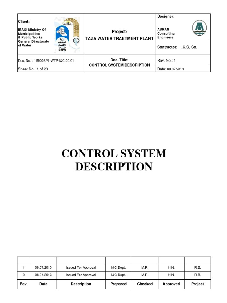 Control System Description Rev1 | PDF | Pump | Flow Measurement