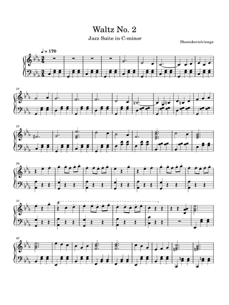 Shostakovich, Waltz No. 2 | PDF