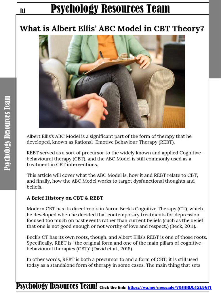 What Is Albert Ellis' ABC Model in CBT Theory | PDF | Rational Emotive ...