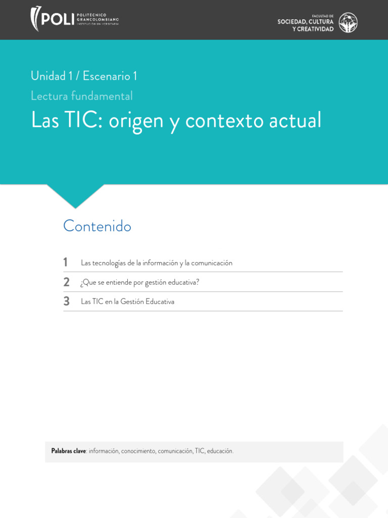 Escenario 1 | PDF | Tecnología de información y comunicaciones | Conocimiento