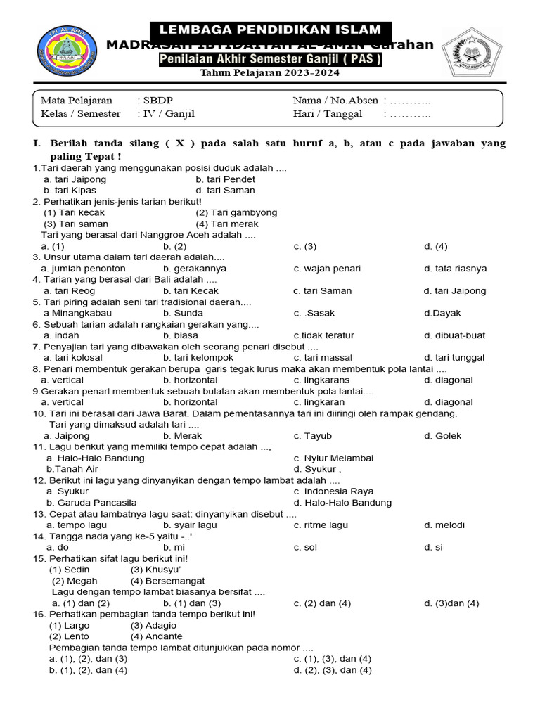 SBDP 4 PAS Ganjil 2022-2023fix | PDF