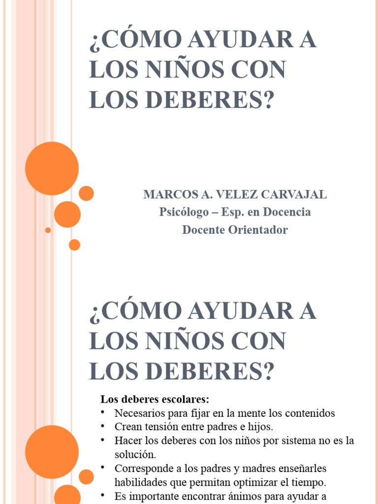 Cómo Ayudar A Los Niños Con Los Deberes | PDF | Aprendizaje | Sicología